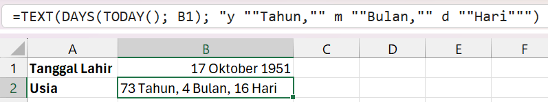 Rumus DAYS Excel | Excelandor
