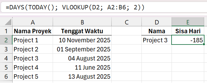 Rumus DAYS Excel | Excelandor